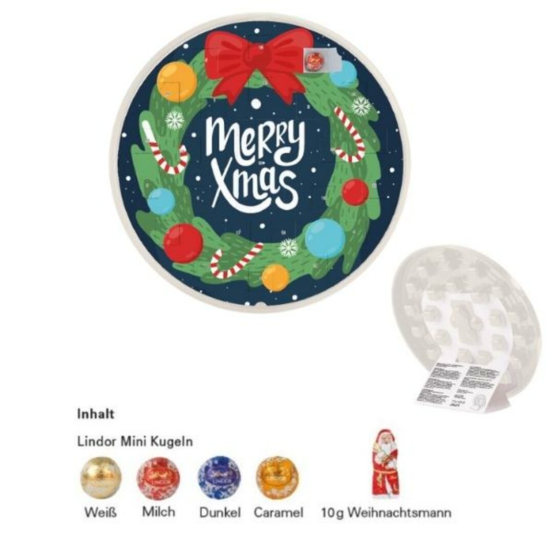 Tisch Adventskalender rund - Druckidee